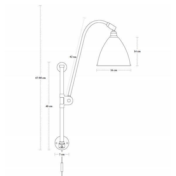 Bestlite BL5 Wall Light Black & Brass | AndLight