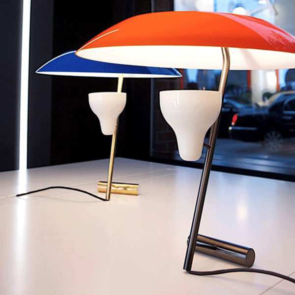 Flos Mod. 548 Table Lamp blue & Brass | AndLight