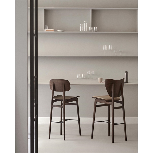 NORR11 NY11 Bar stool H75 cm Oak/Canvas 114 | AndLight