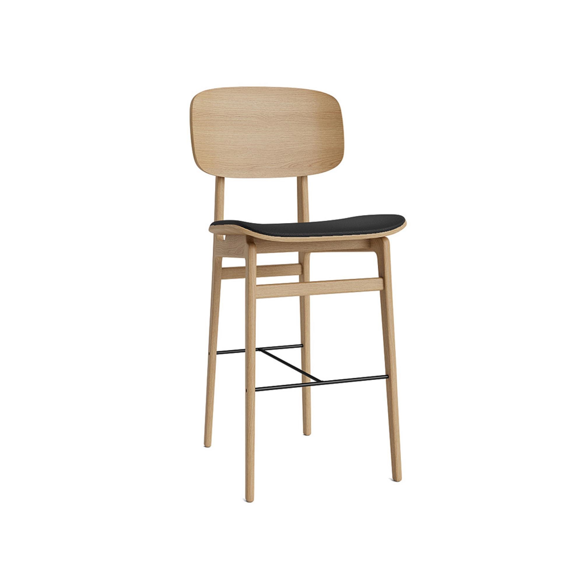 NORR11 NY11 Bar Stool H65 cm Oak/Black 41599